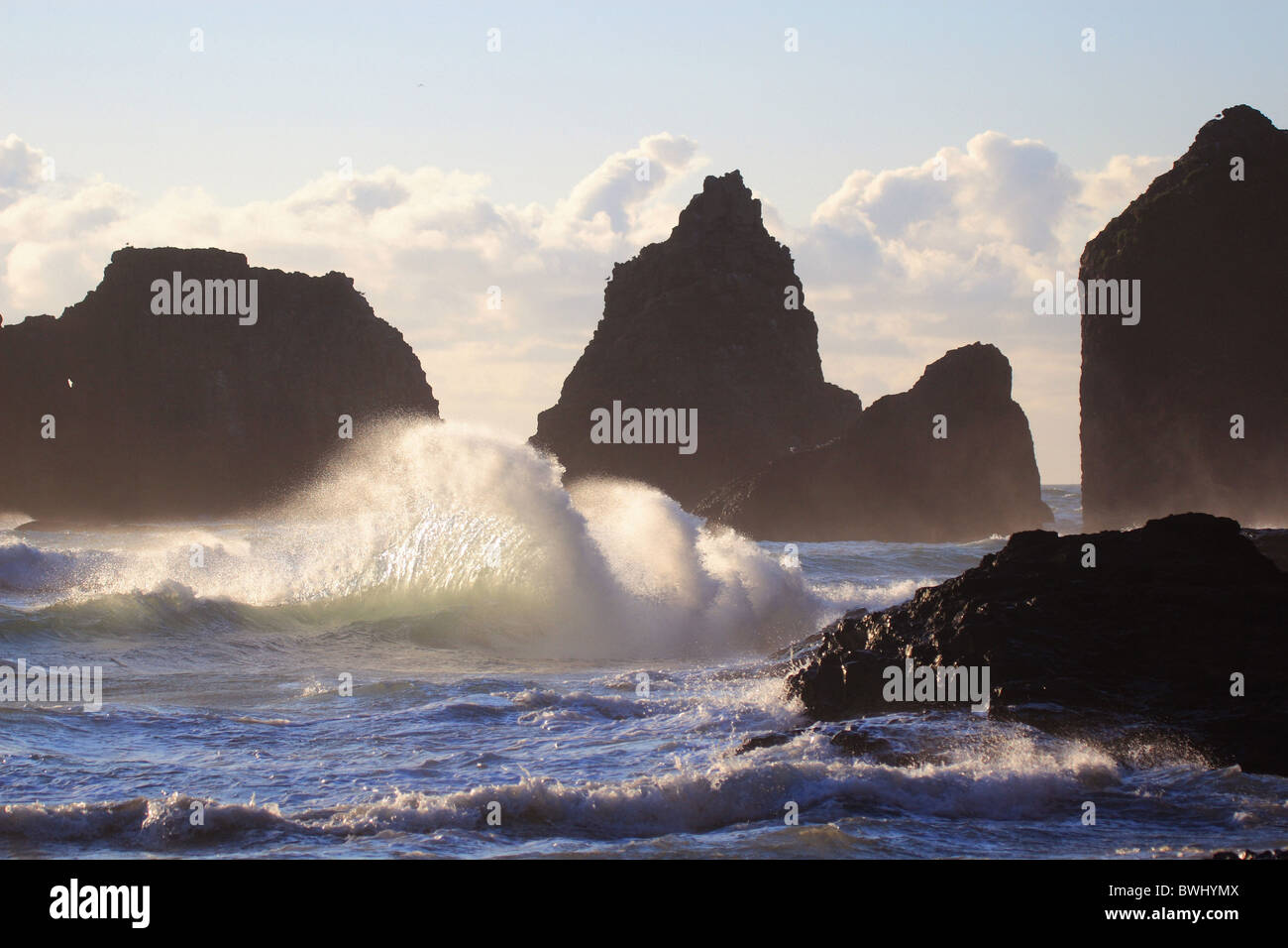 scenery landscape US west coast Pacific coast coast cliff rock Monolith ...