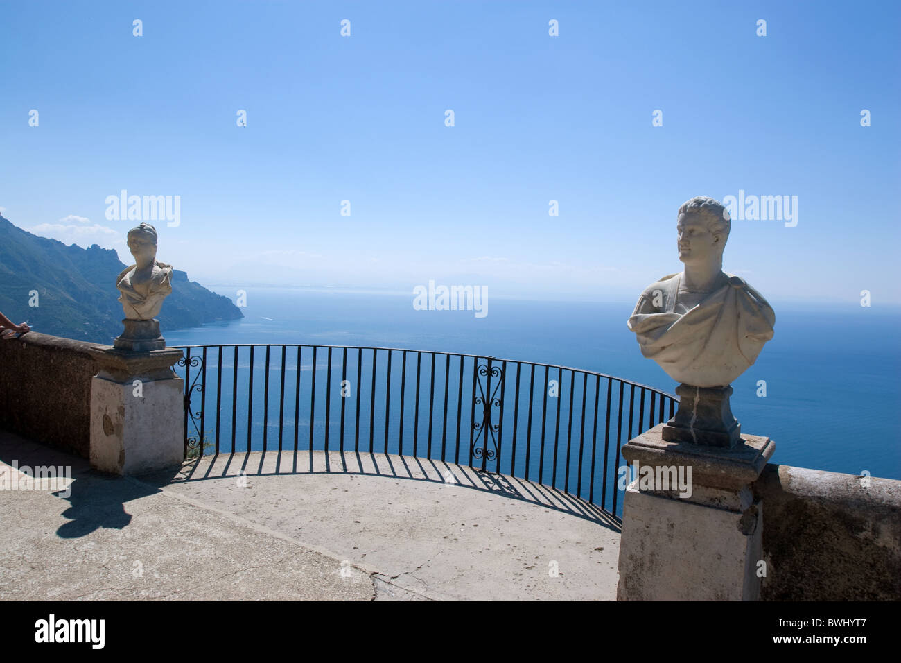 Ravello Villa Cimbrone busts statues "Amalfi coast" Italy Stock Photo ...