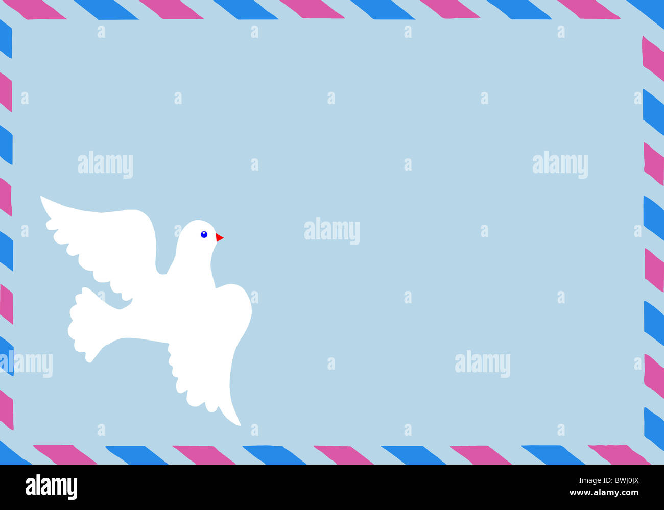 vector illustration of the postal envelope with dove Stock Photo - Alamy