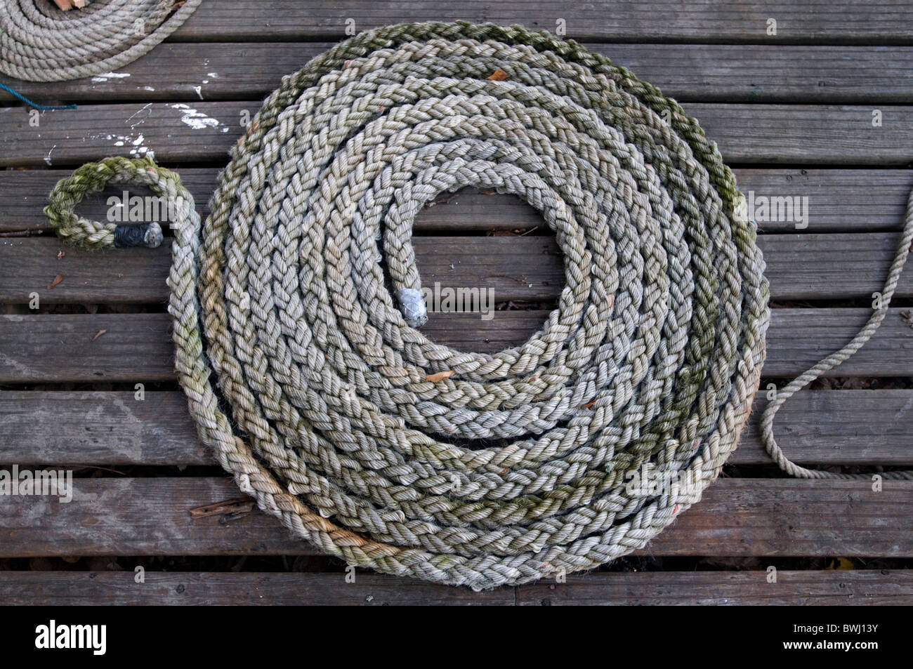 A coil of rope Stock Photo - Alamy