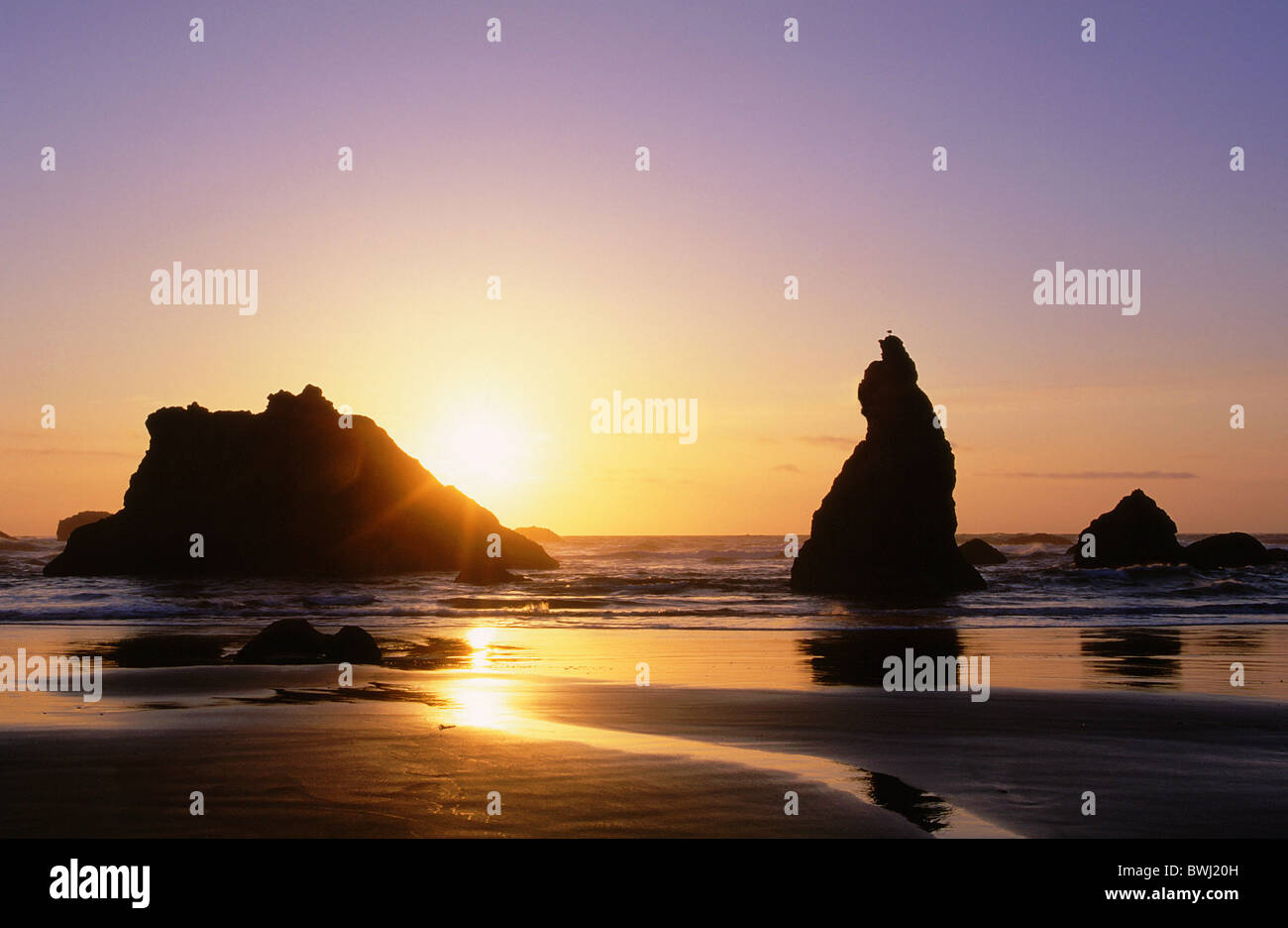 scenery landscape Bandon Beach Bandon State Park US west coast Pacific ...