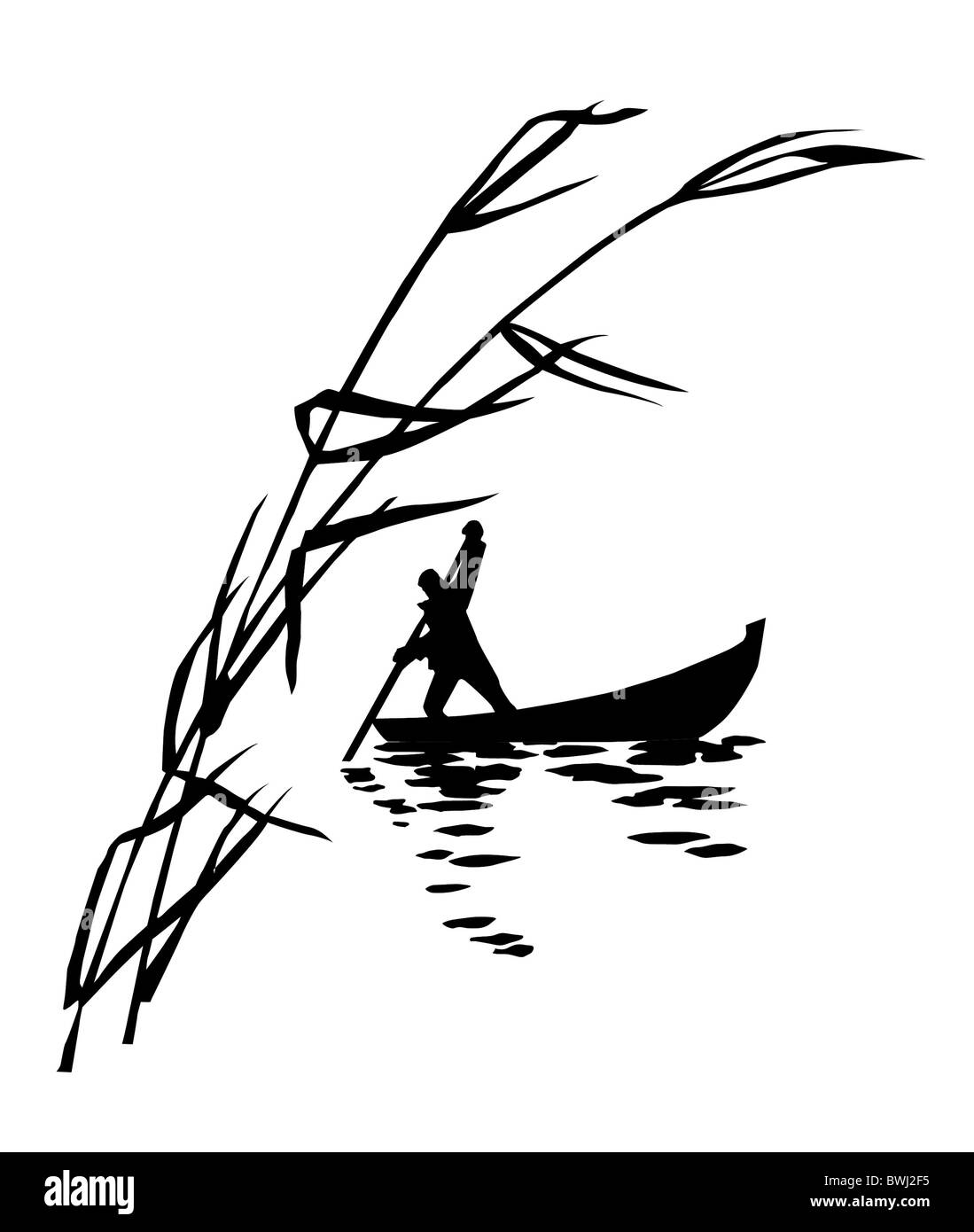 Stick figure boat hi-res stock photography and images - Alamy