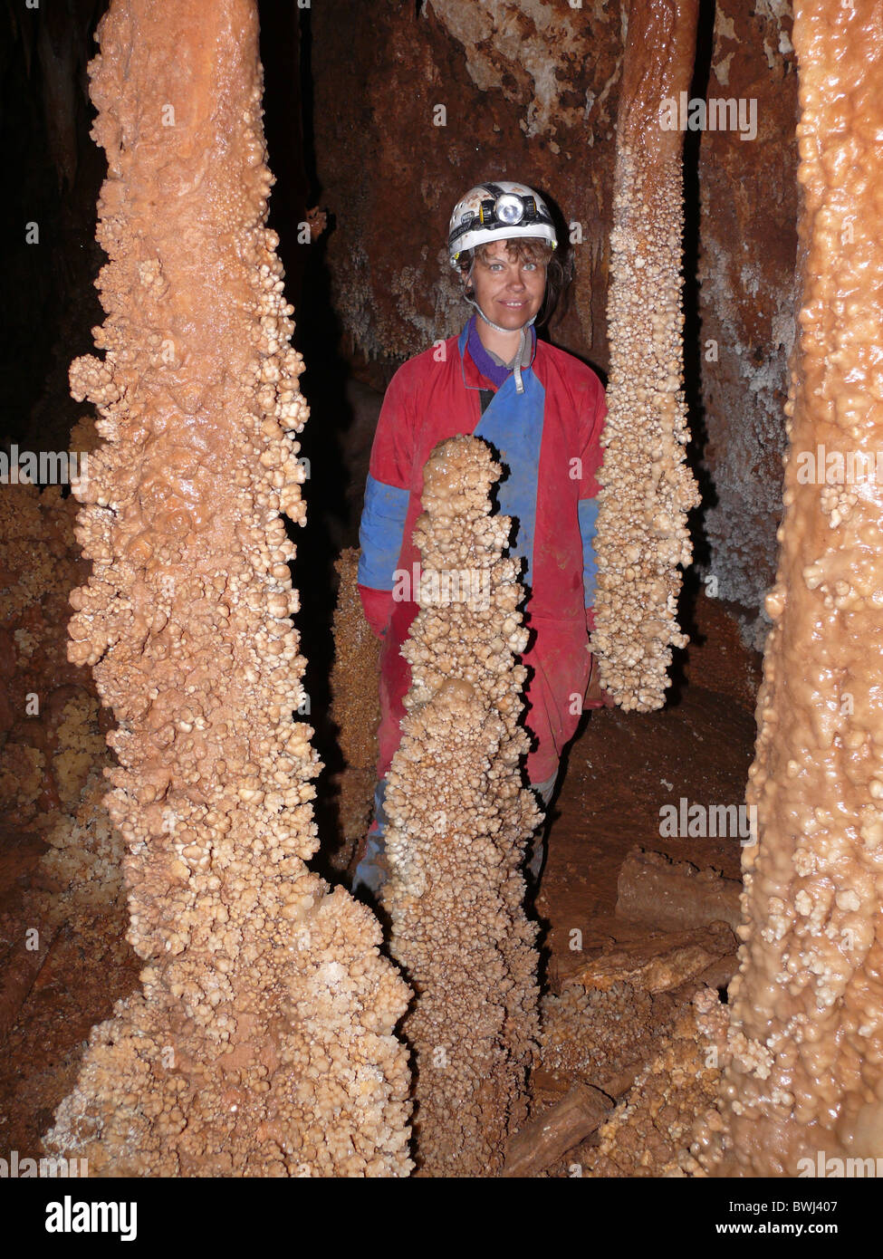 Caver woman spelunking hi-res stock photography and images - Alamy