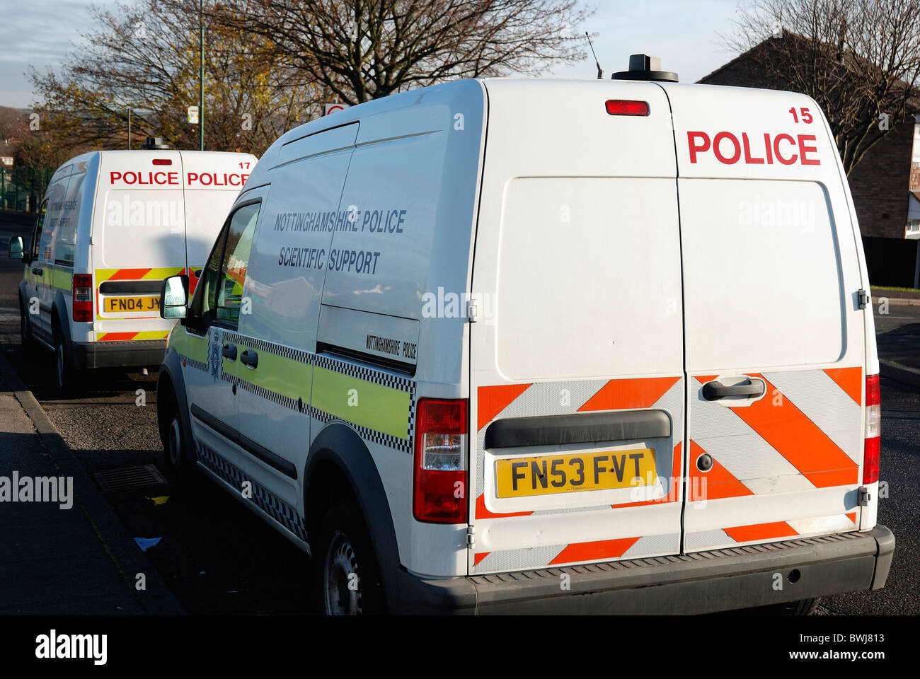 Nottinghamshire police scientific support vehicles Stock Photo - Alamy