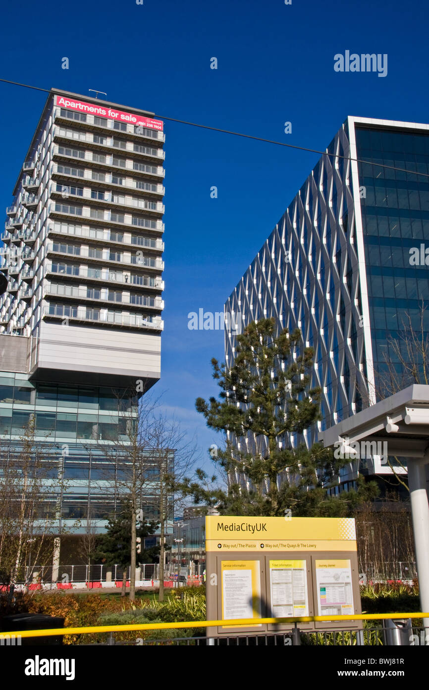 BBC Offices, Salford Uni building, apartments + Metro station ...