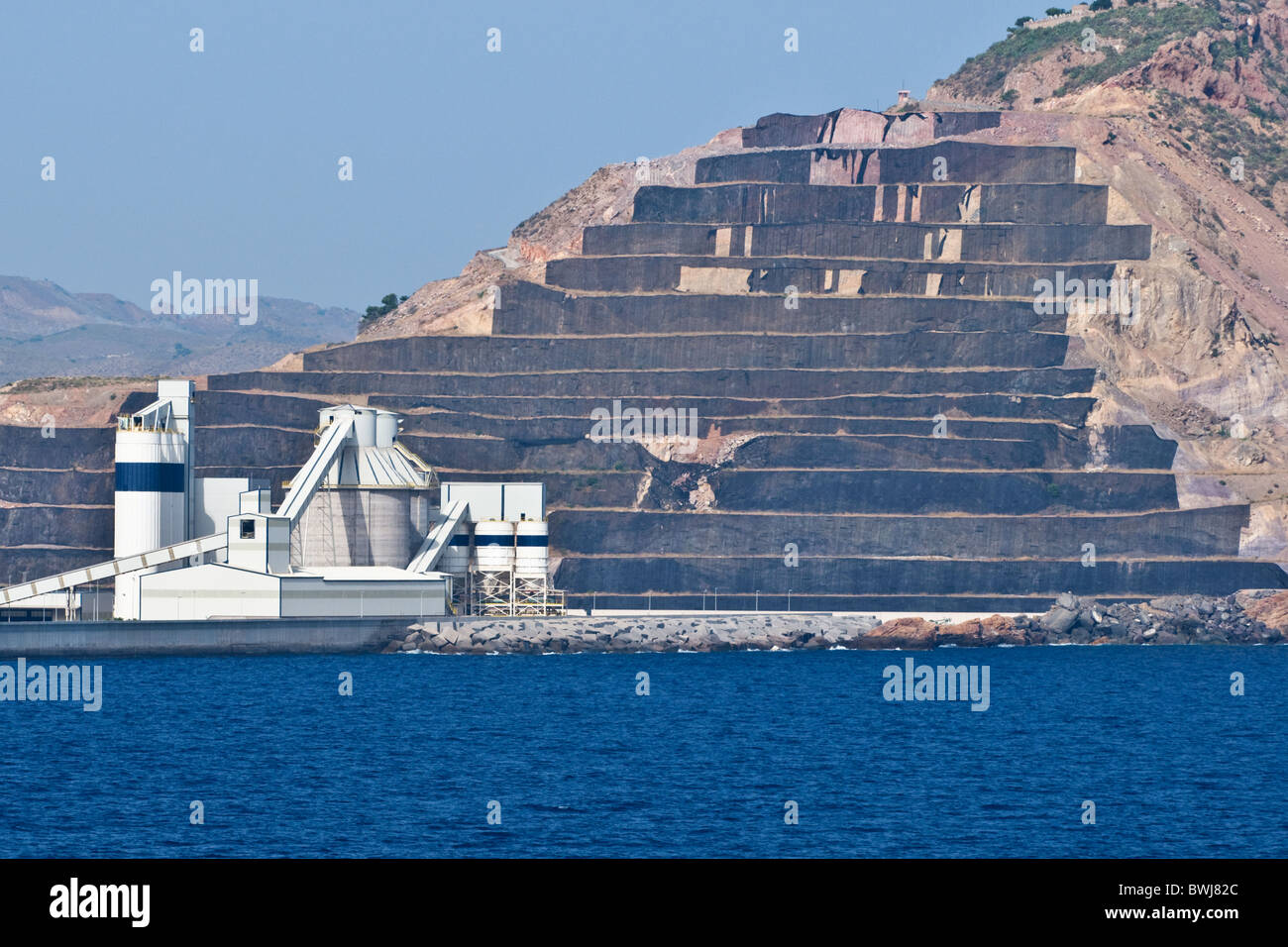 Mining at the town of Cartagena, Murcia Province, Spain, Europe Stock ...