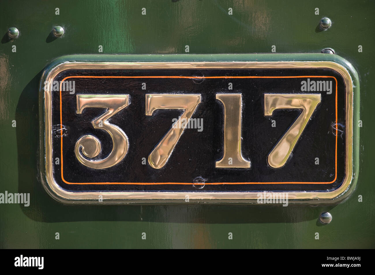 Steam locomotive number plate hi-res stock photography and images - Alamy