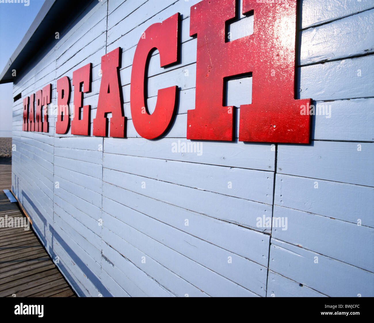 Wodden beach hut named 'Hart Beach' s Scheveningen beach, The ...