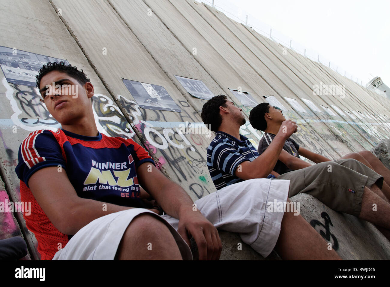 Israeli Security Fence Outside Bethlehem in the West Bank Stock Photo ...