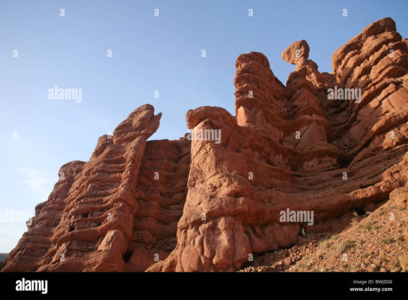 cliff formation rock cliff scenery landscape Dades valley Gorge Morocco ...
