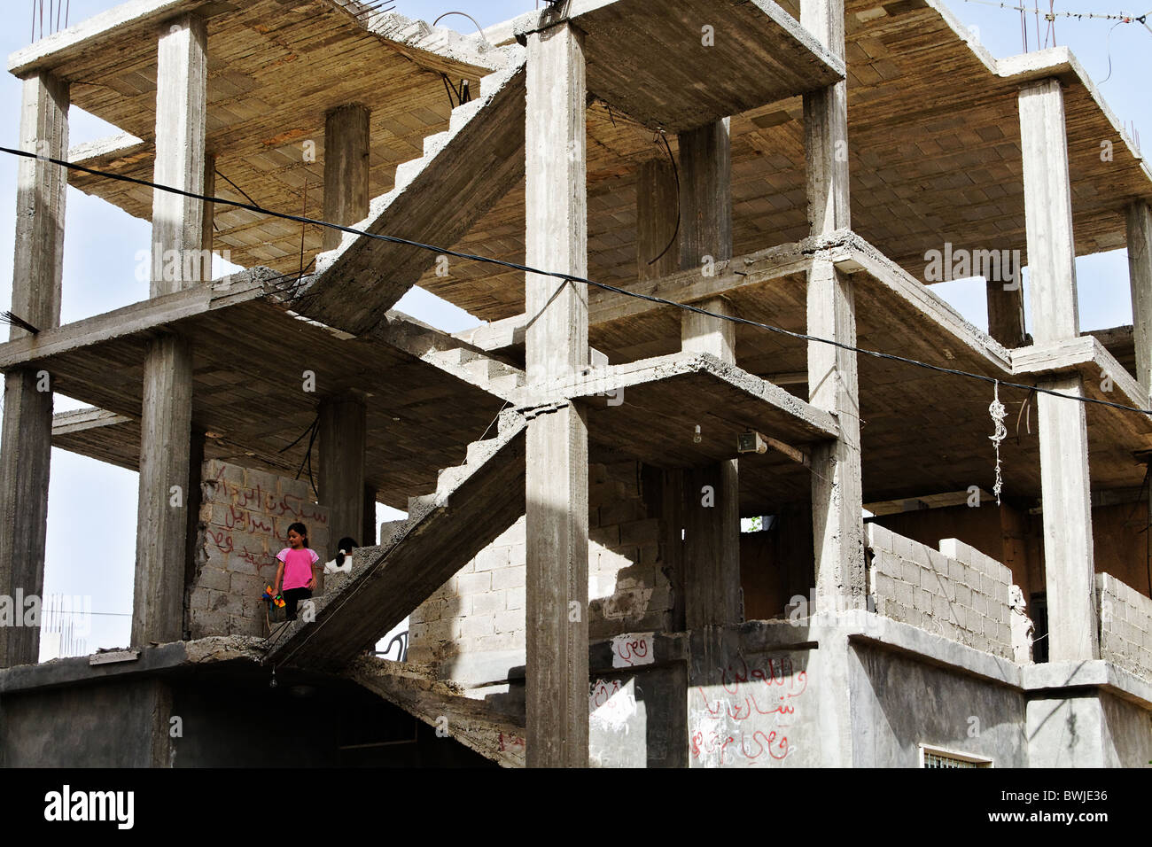 children playing in a building in construction Stock Photo - Alamy