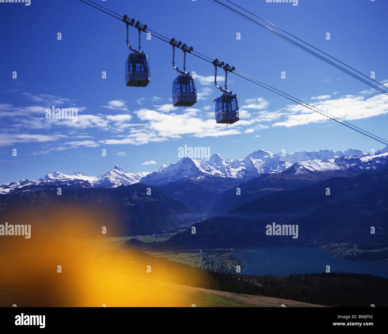 Niederhorn Beatenberg railway cable car gondolas aerial cable railway ...