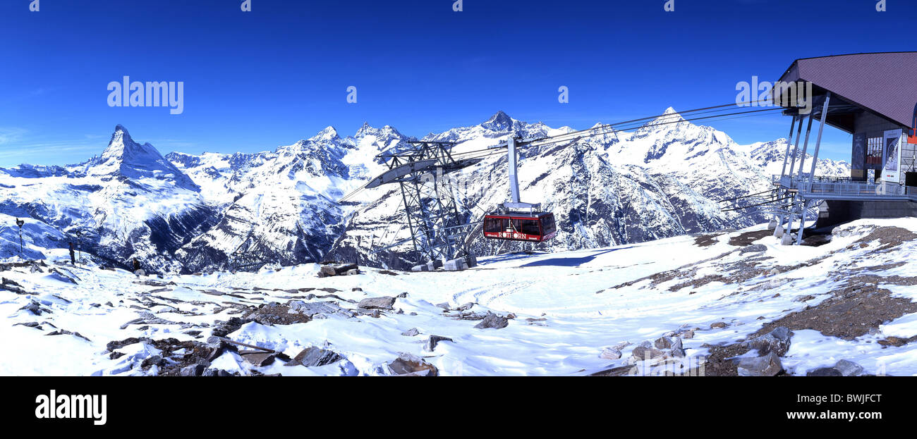 Rothorn railway Zermatt aerial cable railway cable railway gondola ...