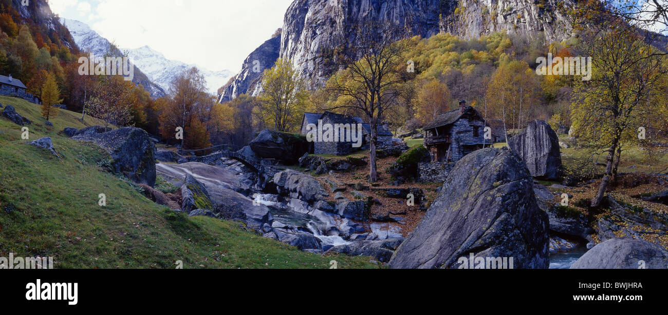 autumn Val Calnegia Puntid scenery landscape Rustici Rustico creek ...