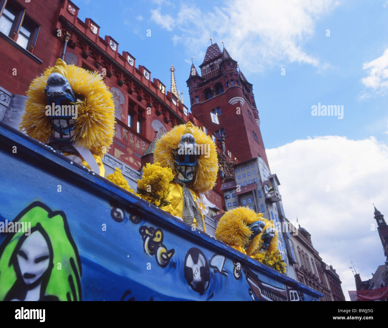 Switzerland Basel Fasnacht Carnival Costumes High Resolution Stock ...