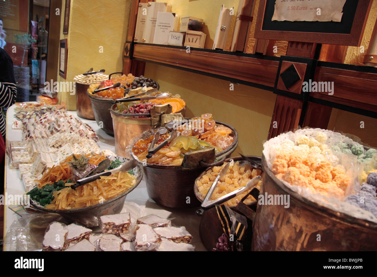 gourmet store business trade inside sweets candied fruits nougats ...