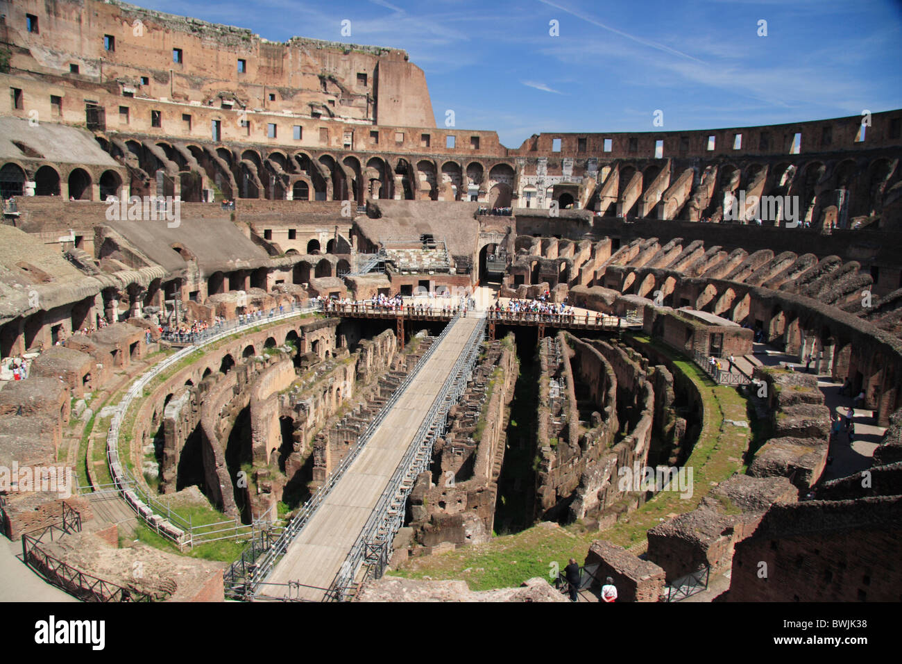 Coliseum inside tourist person stadium antiquity antique Roman Rome ...