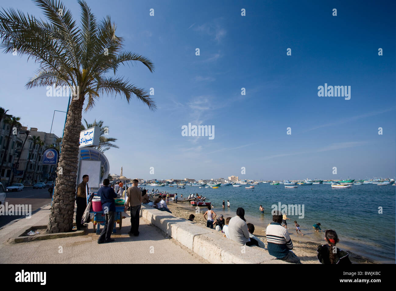 The Corniche, Alexandria, Egypt Stock Photo - Alamy