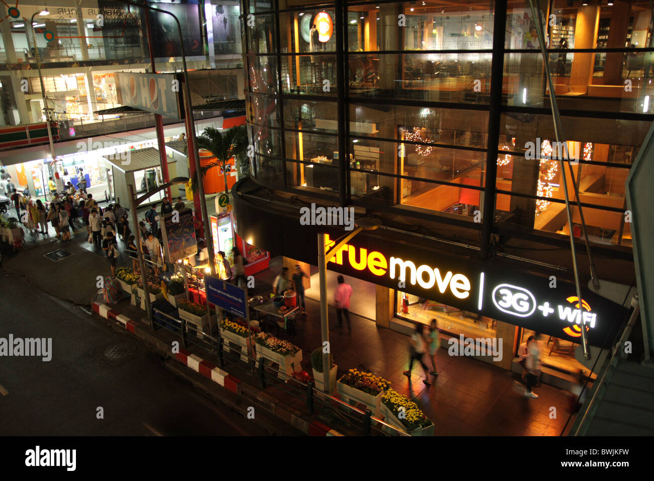 True Move , Wifi Internet cafe in Bangkok Stock Photo - Alamy