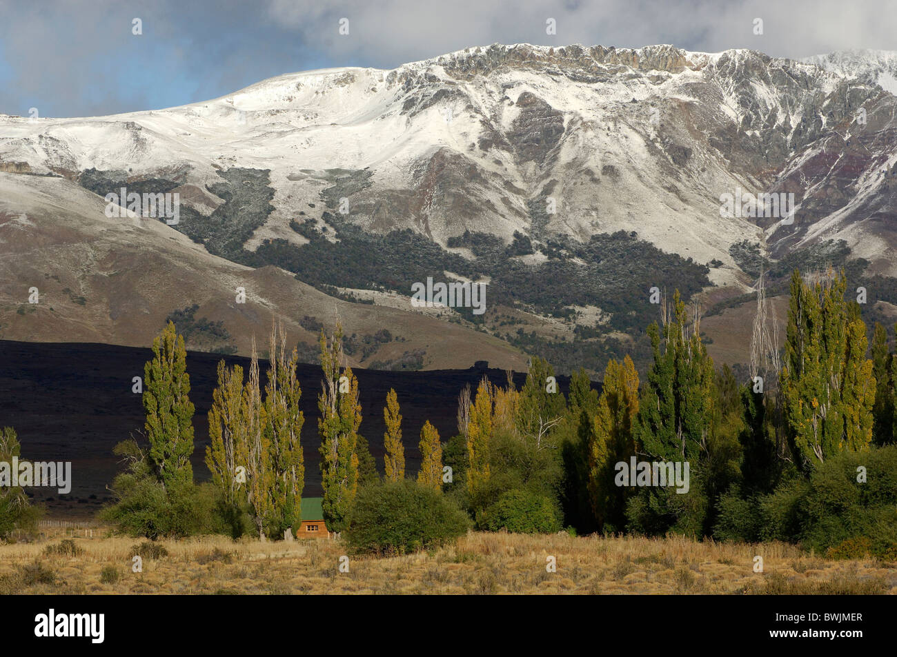 Snowy Mountain Peaks near Esquel Andes Chubut Patagonia Argentina South ...