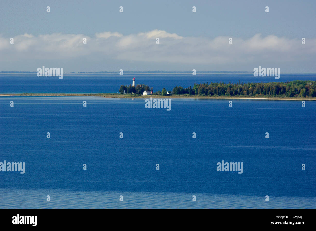 Lake Michigan Michigan lake lake St. Helena Island island isle ...
