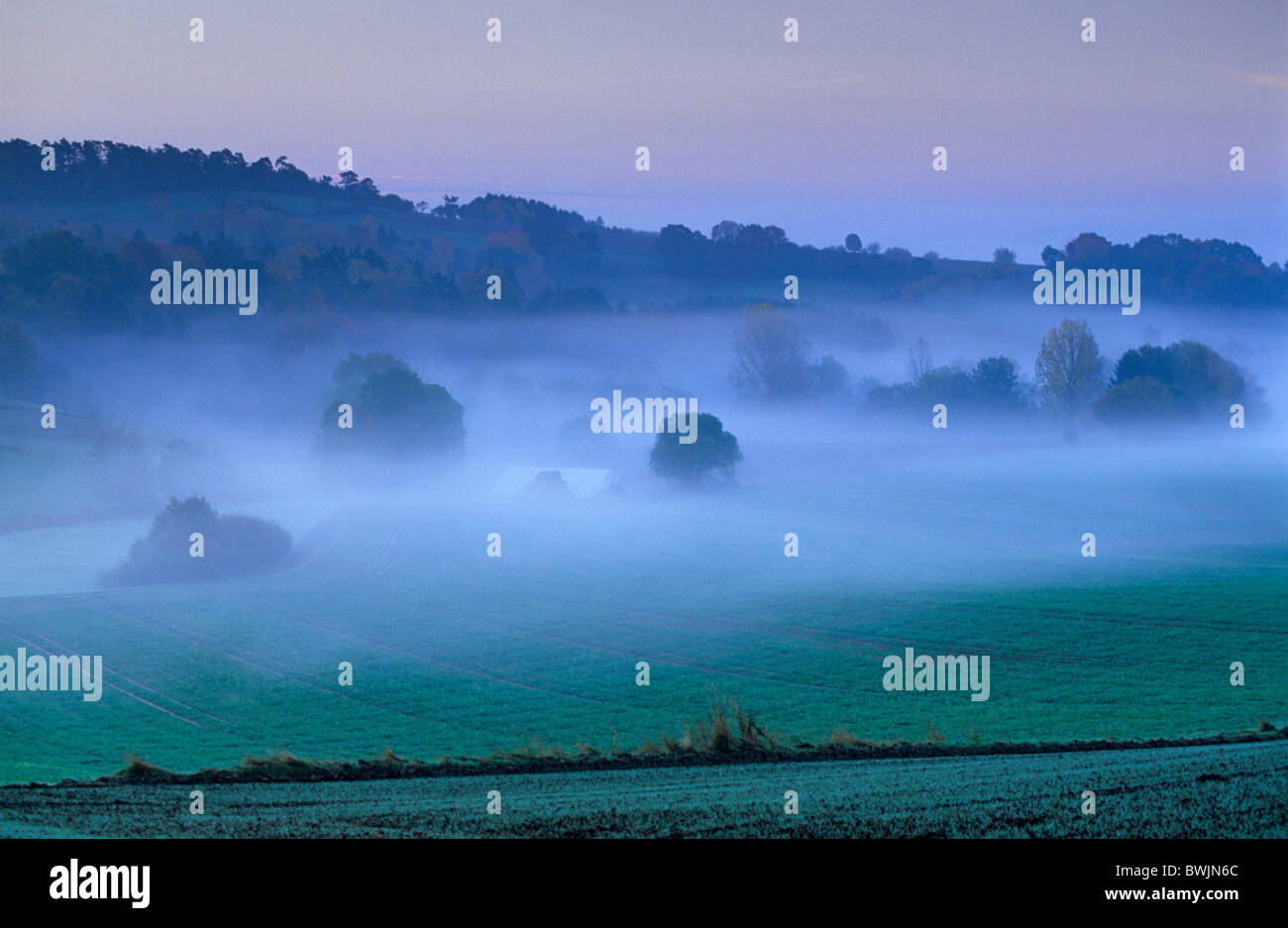 Europe, Germany, Lower Saxony, landscape near Herzberg am Harz Stock ...