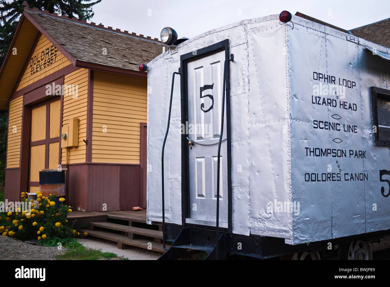 The historic Rio Grande Southern Galloping Goose, Dolores, Colorado ...