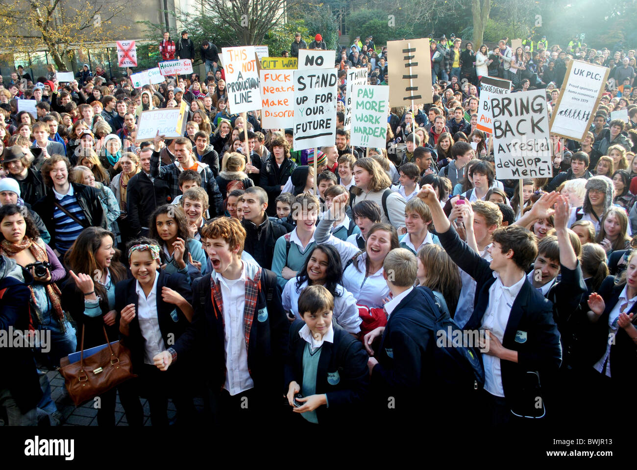 Students (and schoolchildren) protest rising tuition fees at the ...