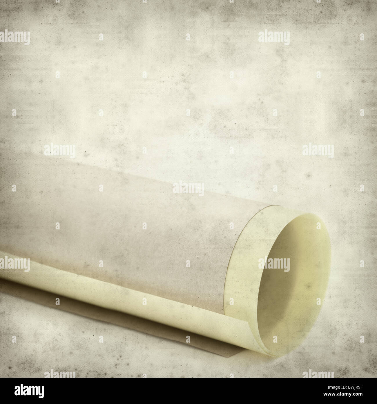 textured old paper background with rolled paper Stock Photo - Alamy
