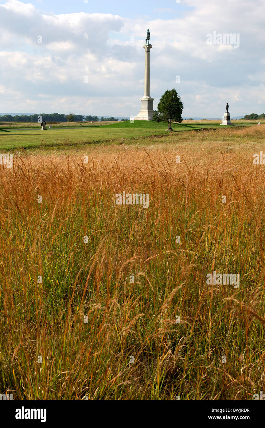 columns monument battlefield National Military Park Gettysburg memorial ...