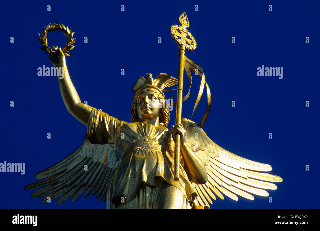 Europe, Germany, Berlin, Bronze sculpture of Victoria on top of the ...