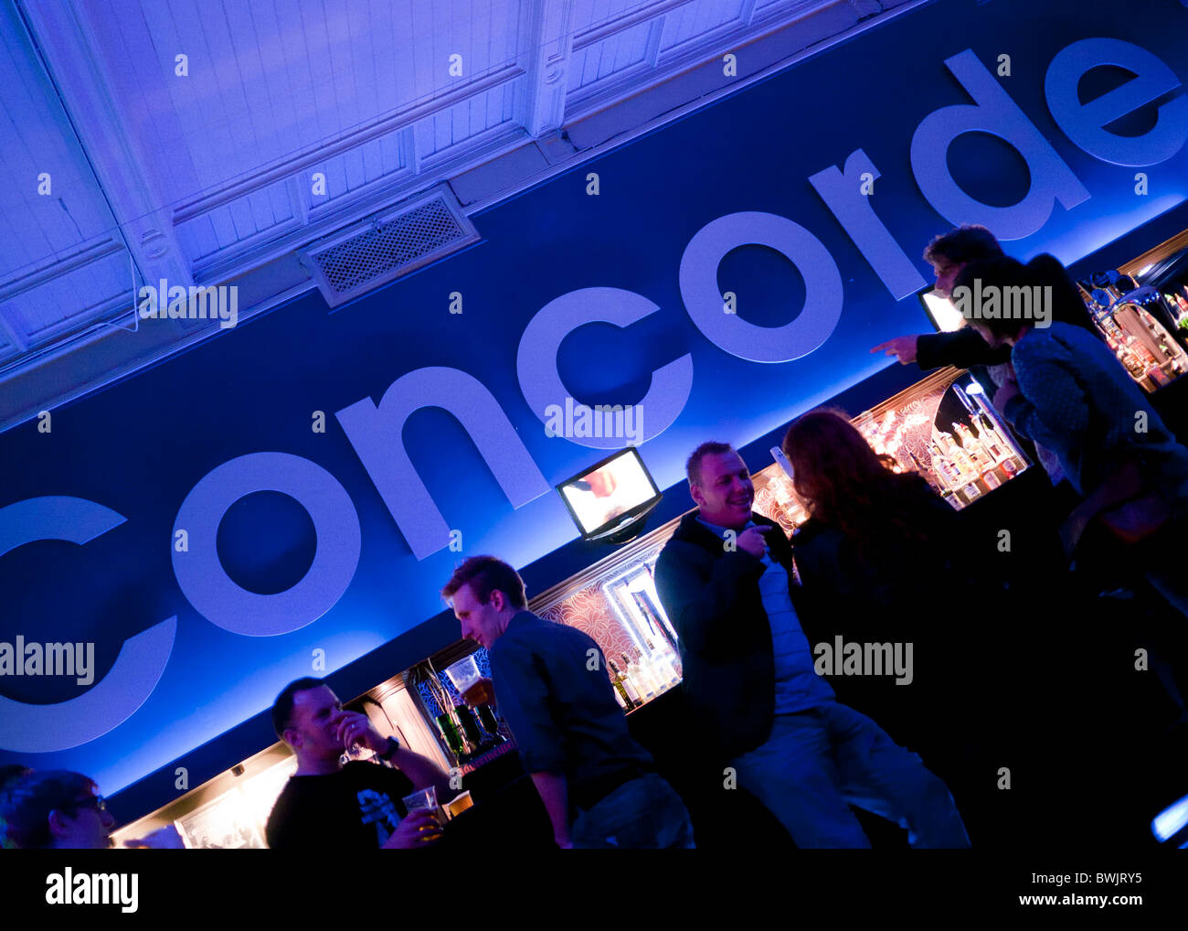 The bar at Concorde 2 club in Brighton Stock Photo - Alamy
