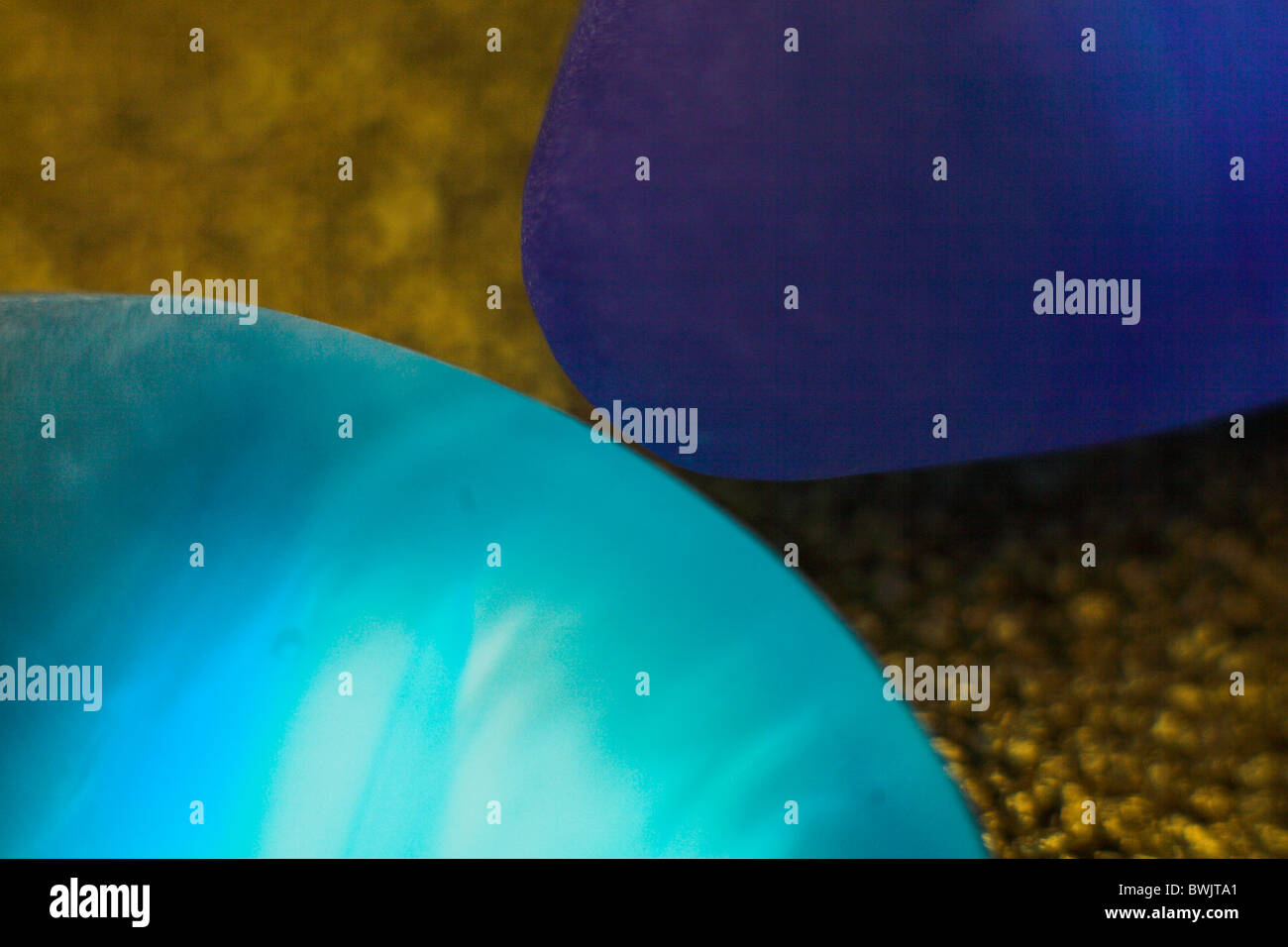 Lighted blue zen stones Stock Photo - Alamy