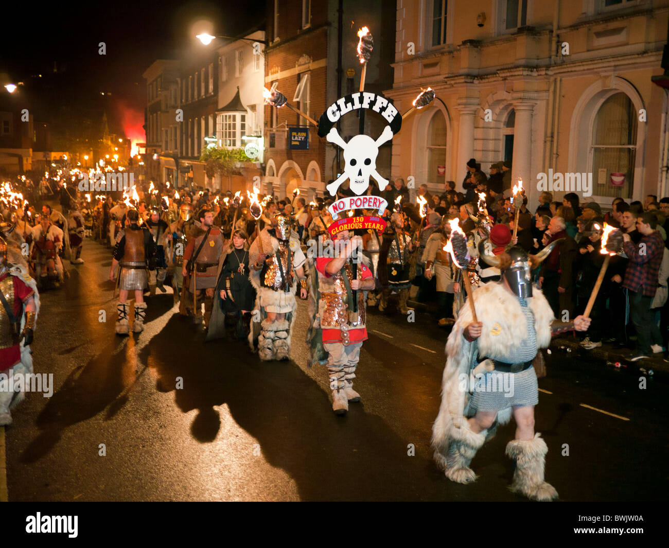 Cliffe Bonfire society in Lewes Sussex Britain Stock Photo - Alamy