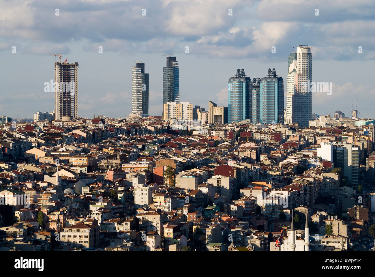 old and new part of istanbul Stock Photo - Alamy