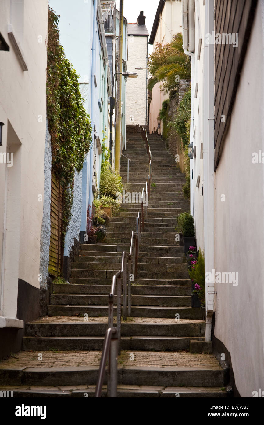 Horn Hill Steps, Dartmouth, Devon, England, United Kingdom Stock Photo ...