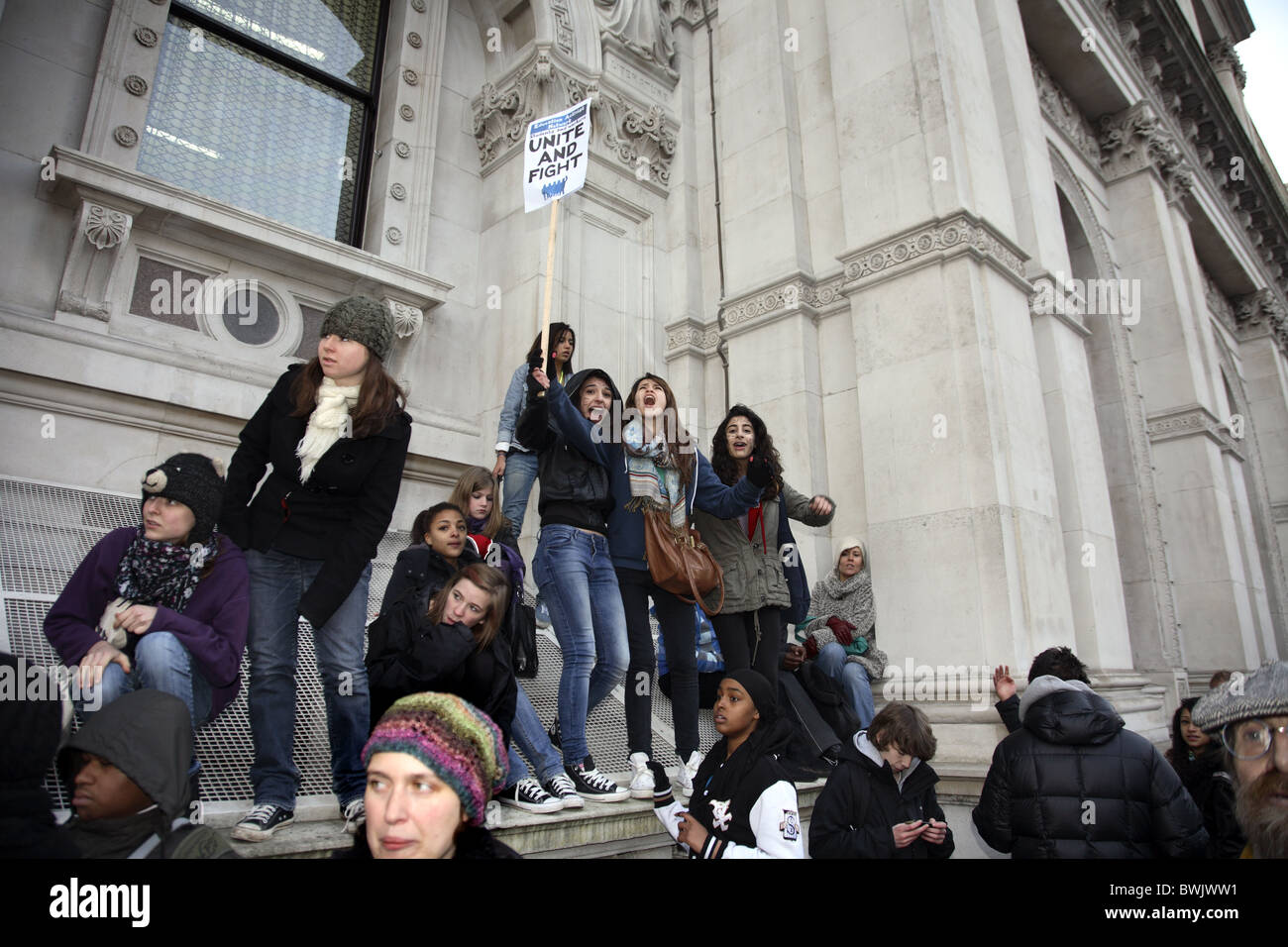 Student protest against tuition fees Stock Photo - Alamy