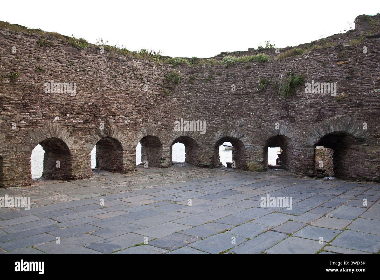 Bayards cove gun fort, Dartmouth, Devon, England, United Kingdom Stock ...