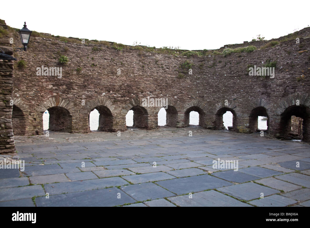 Bayards cove gun fort, Dartmouth, Devon, England, United Kingdom Stock ...