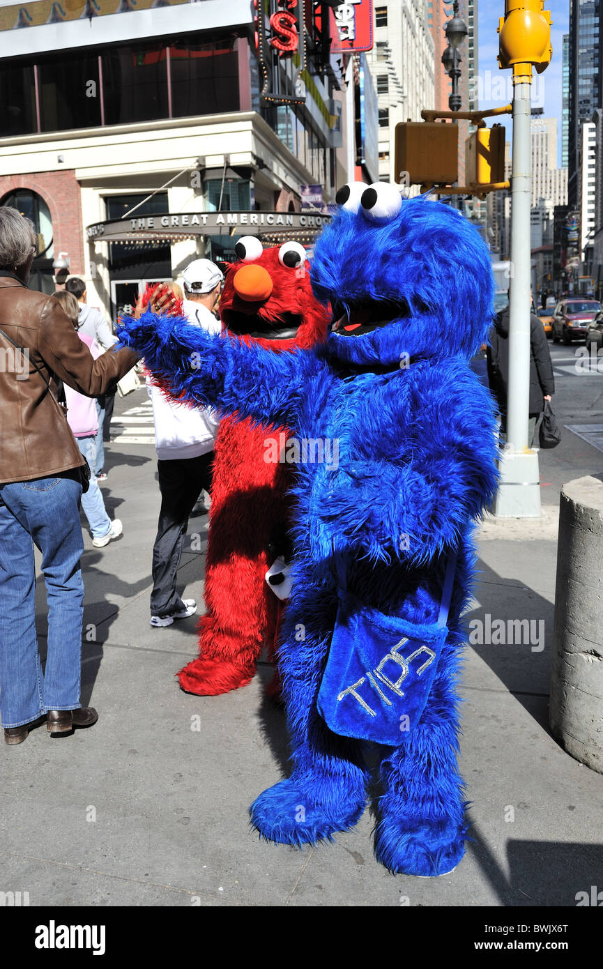 New York City Times Square Character's Stock Photo - Alamy