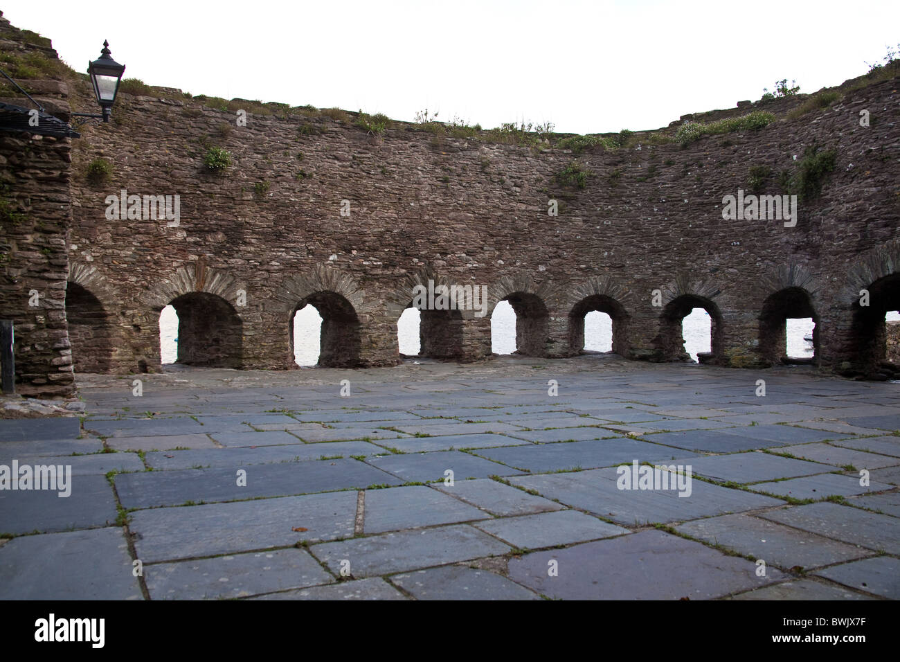 Bayards cove gun fort, Dartmouth, Devon, England, United Kingdom Stock ...