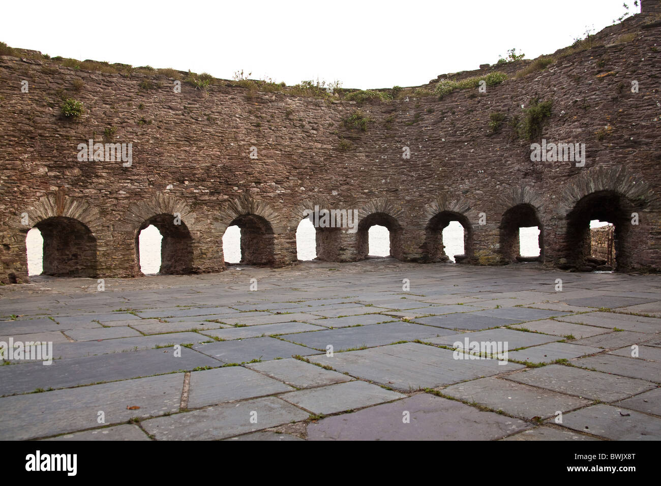 Bayards cove gun fort, Dartmouth, Devon, England, United Kingdom Stock ...