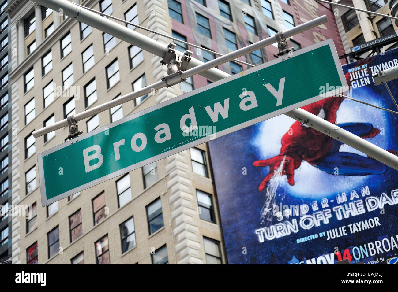 Broadway street sign New York city Stock Photo - Alamy