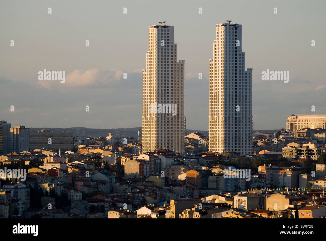 Istanbul city buildings and sky towers Stock Photo - Alamy