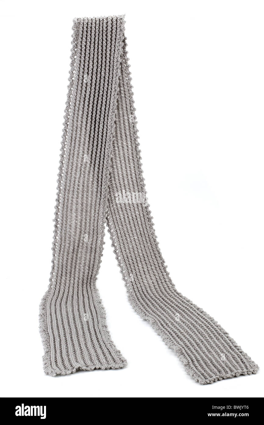 Grey woollen scarf hi-res stock photography and images - Alamy