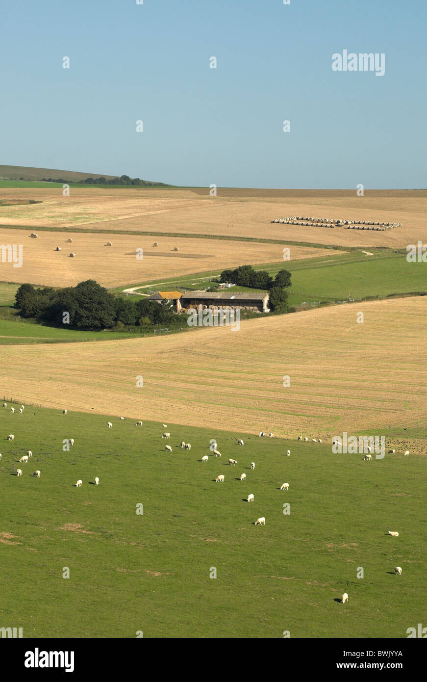 A view over to Coombe Head from below Lancing Hill in the South Downs ...