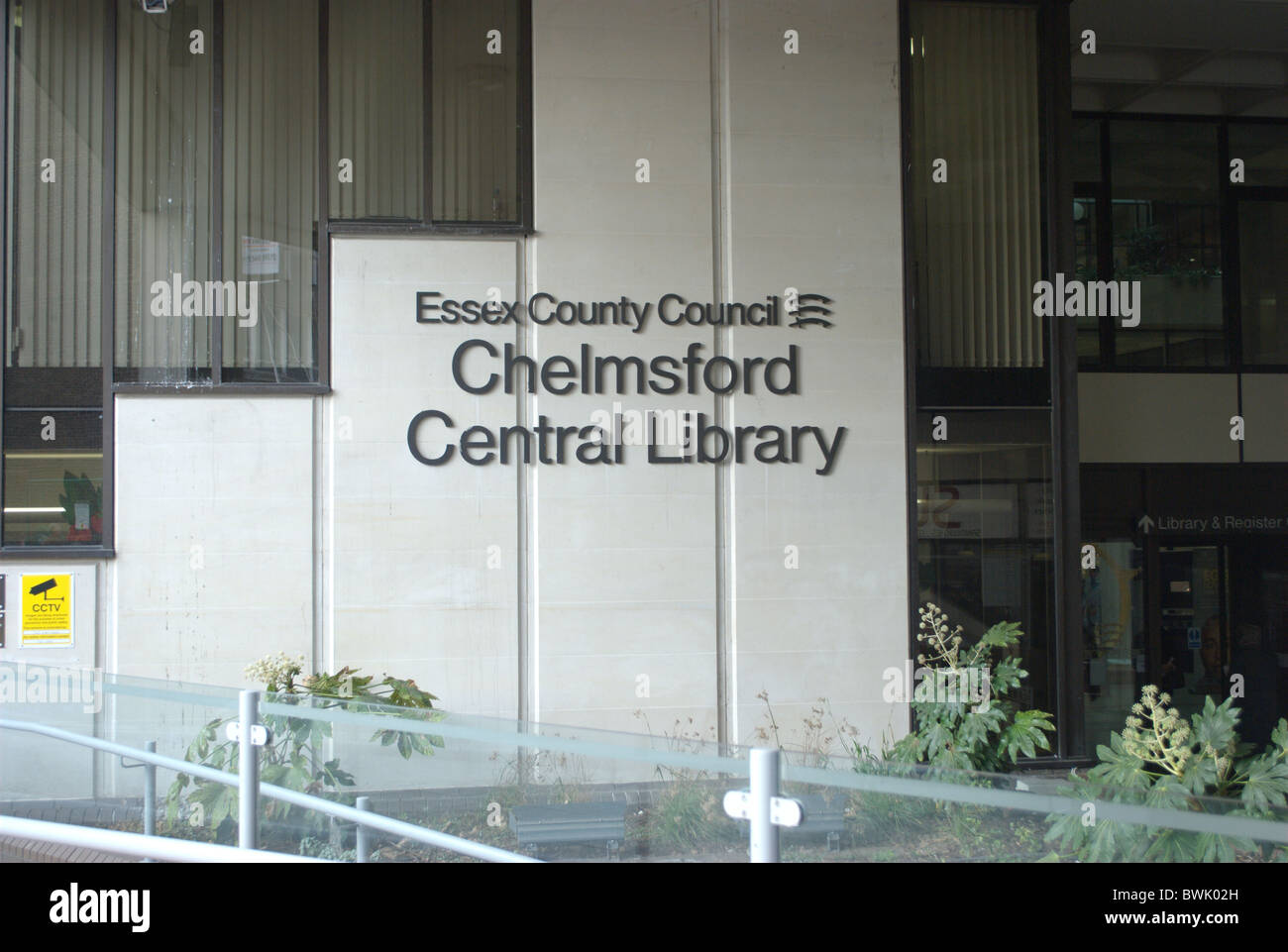 Chelmsford Library Sign Stock Photo - Alamy
