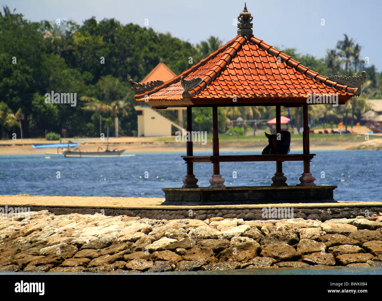 Pagoda on beach Stock Photo - Alamy