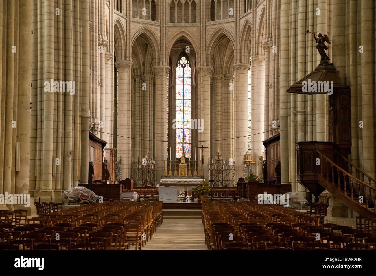 Interior of the cathedral of st etienne hi-res stock photography and ...