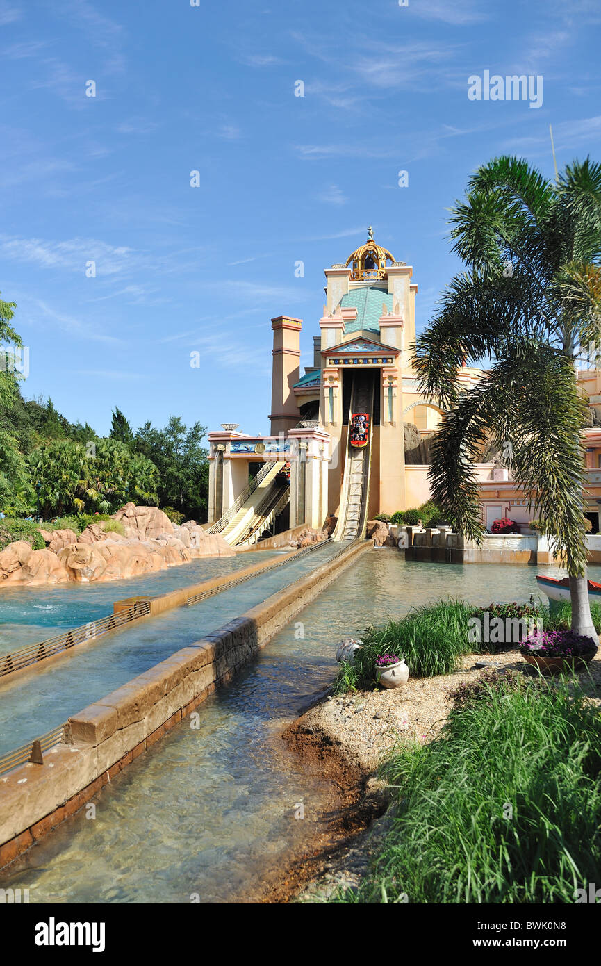 Seaworld Florida Journey to Atlantis attraction Stock Photo - Alamy